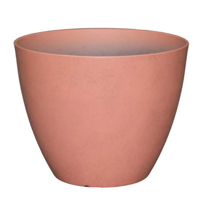 Pot en résine Allen + Roth, intérieur et extérieur, 14,1 po, terra cota ...