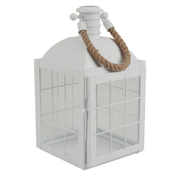 ALLEN + ROTH Metal Lantern - 14.25"” - White JJ-17-71001 | RONA