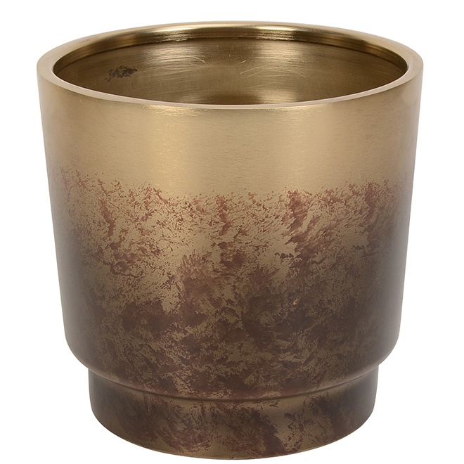 Pot à fleurs Allen + Roth, 7,6 po x 7,4 po, acier, or JJ-18-78896 | RONA