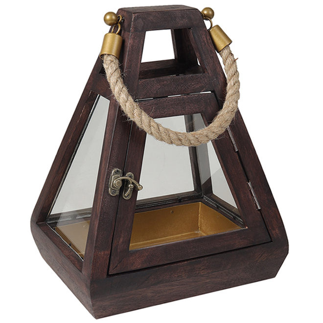 Allen + Roth Wooden Terrarium - 12-in - Brown JJ-20-9391 | RONA
