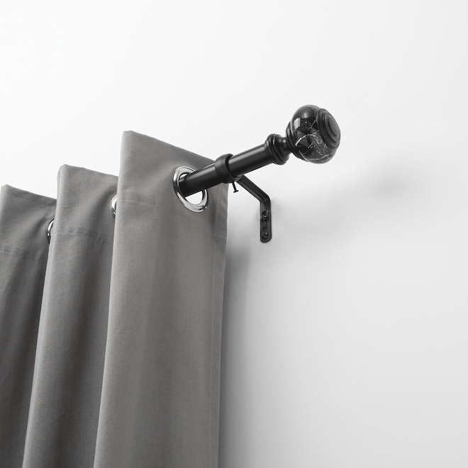 Tringle à rideaux Marbello par allen + roth en acier de 72 po à 144 po ...