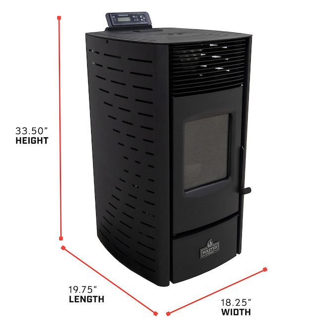 Master Forge Stove Pellet 800-1200 Sq Ft 20-in x 18-in F500218 | RONA