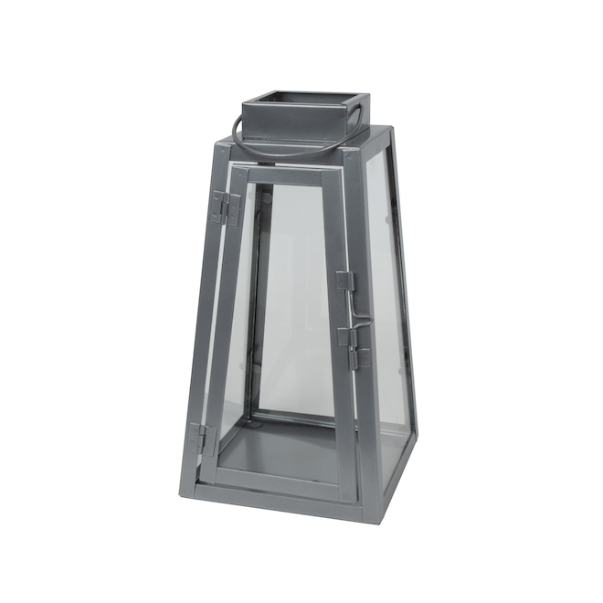 Fusion Products Triangle Lantern - Metal - 9-in - Silver 20507 | RONA