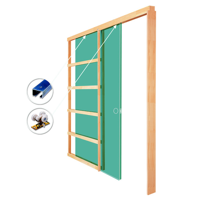 Concept SGA 32-in Pocket Door Frame with Hardware 1500-32NA | RONA