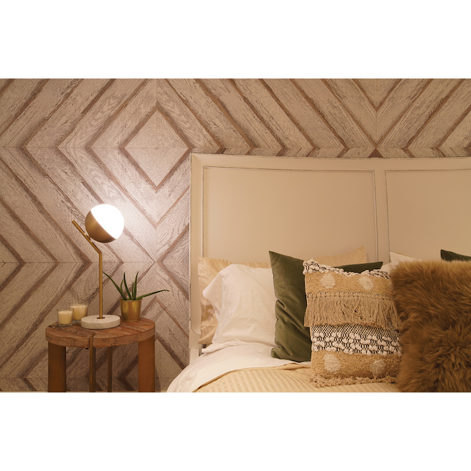 MURdesign Albatros Wall Tiles - Wood Imitation - 24-in x 48-in - White ...