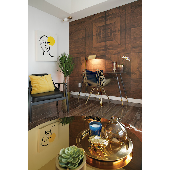 MURdesign Hambourg Wall Tiles - Wood Imitation - 24-in x 48-in - Brown ...