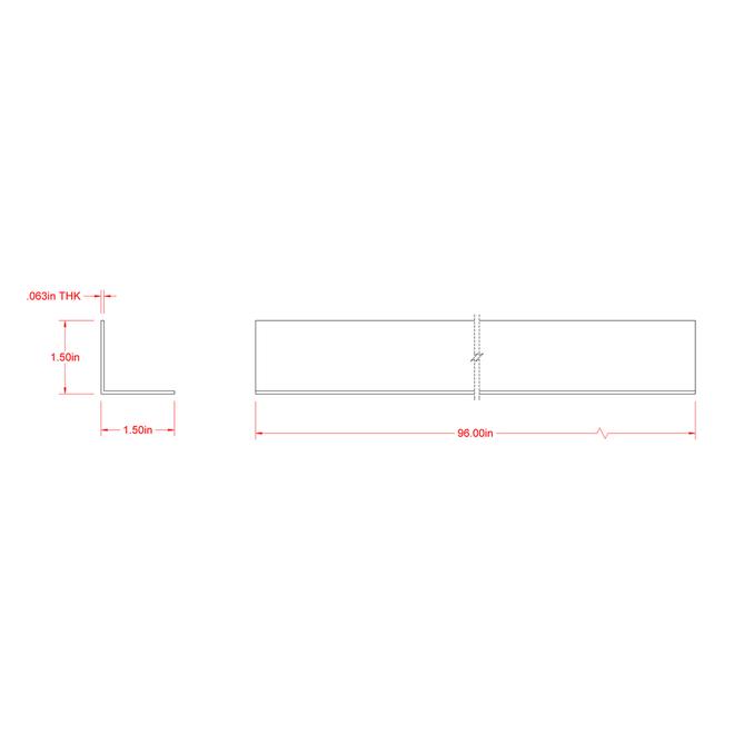Hillman 1-1/2-in W x 1-1/2-in H x 8-ft L Mill Finished Aluminum Solid ...