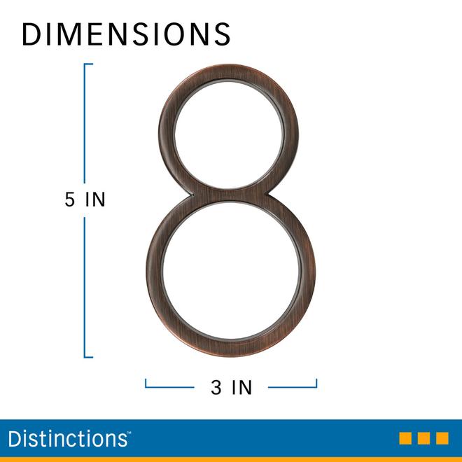 Hillman 5-in Bronze Floating House Number 8 1/pk 844693 | RONA