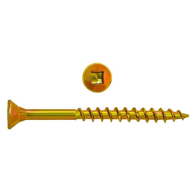 HILLMAN #8 x 2-1/2-in Coarse Thread Square Drive Flat Head Zinc Plated ...