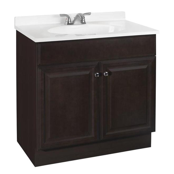 Project Source Richmond 30-in Single Sink Java Bathroom Vanity With ...