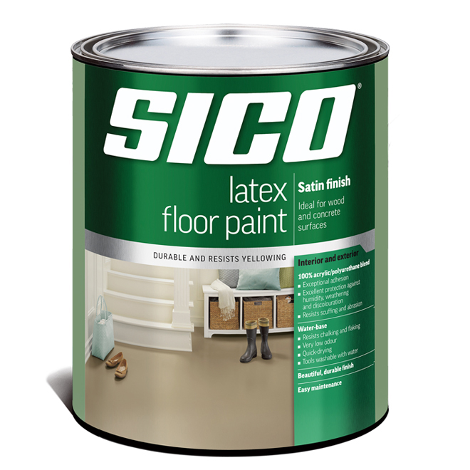 Sico Acrylic Latex and Polyurethane Floor Paint for Wood and Concrete ...