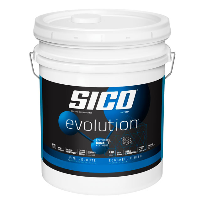 SICO Evolution Interior Paint and Primer - Eggshell Finish - 18.9-L ...