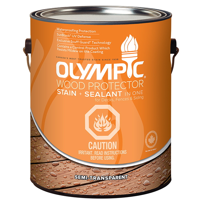 Olympic Wood Protector Stain Plus Sealant in One - Semi Transparent ...
