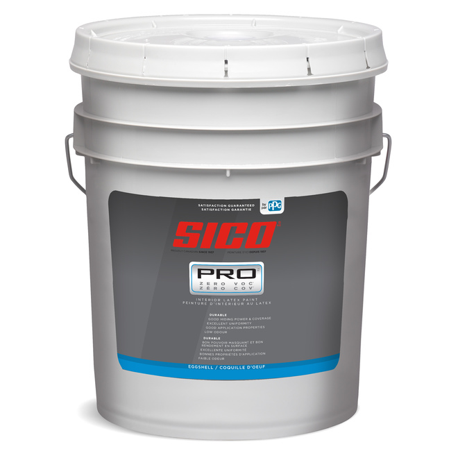 SICO PRO Zero VOC Interior Paint - Latex - Eggshell Finish - 18.9-L ...