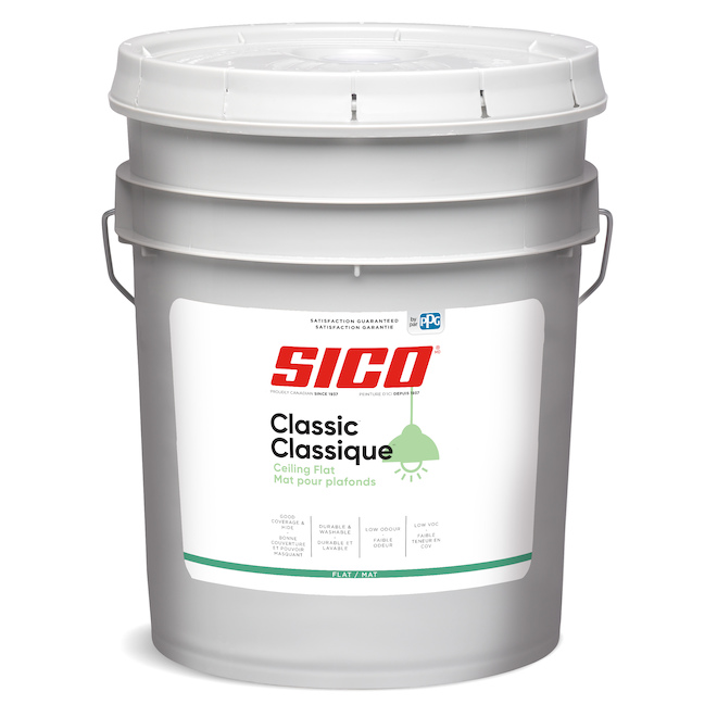 Peinture d'intérieur SICO Classique en latex pour plafonds, fini mat ... Peinture d'intérieur SICO Classique en latex pour plafonds, fini mat ...