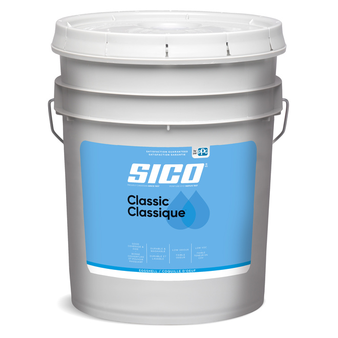 SICO Classic Interior Paint and Primer - Latex - Eggshell Finish - 18.9 ...
