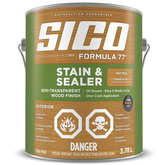 SICO Formula 77 3.78-L. Alkyde Natural Wood Stain and Sealant 136-750 ...