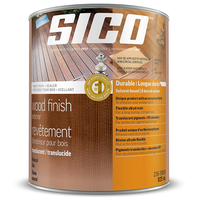 SICO Wood Finish and Sealer for Exterior Translucent Natural Oak - 946 ...