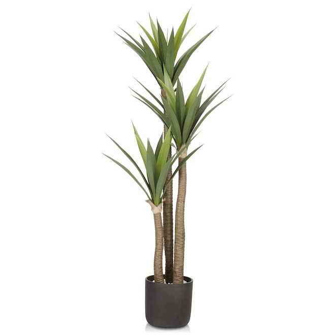 Plante tropicale artificielle Bouclair 63 po dans un pot noir 9402949 ...