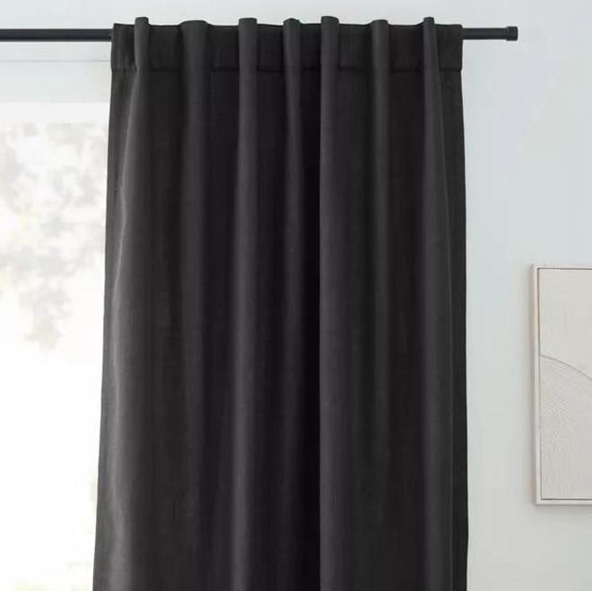 Bouclair 54 x 96-in Black Blackout Curtain 9406013 | RONA