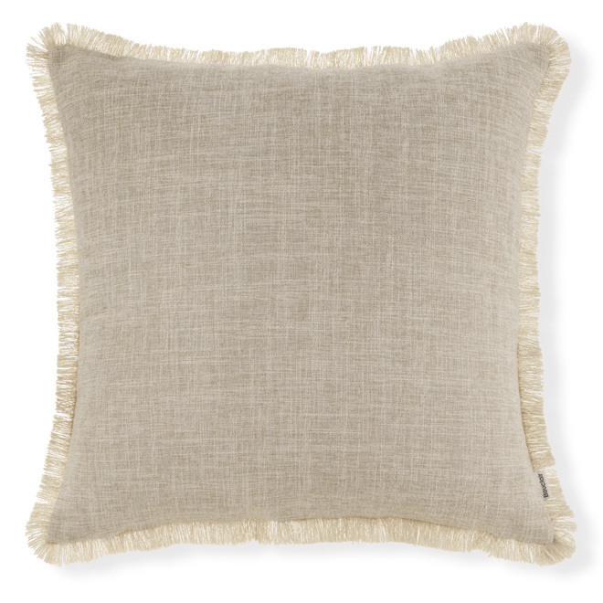 Bouclair 19 x 19-in Beige Polyester Decorative Pillow 9405711 | RONA