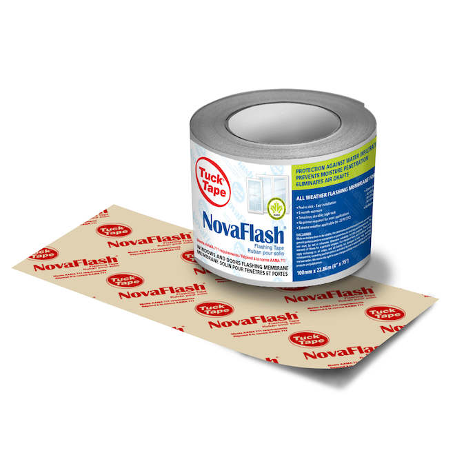 Tuck Tape NovaFlash Self-Adhering Flashing Tape in Polypropylene 4-in x ...