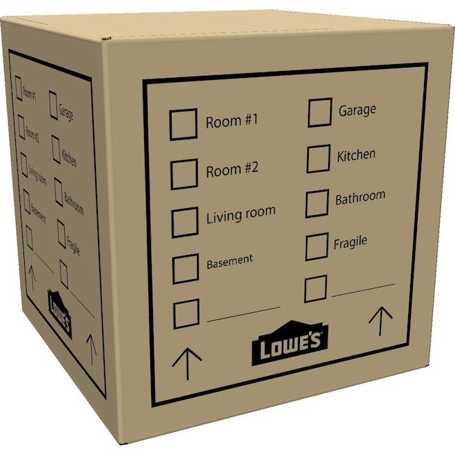 LOWES Cardboard Moving Box - 12-in x 12-in x 12-in - 1 count 121212 ...
