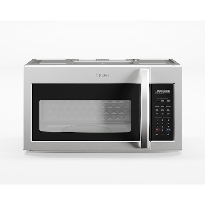 Midea 1.9-ft³ 1000W Left Swing Over-the-Range Microwave Oven ...