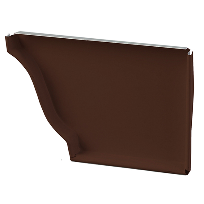 Kaycan Gutter Right End Cap - Chocolate Brown Finish - Aluminum - 1 Per ...