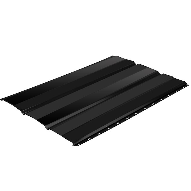 Soffite SP-600 non ventilé Kaycan en aluminium noir de 12 pi x 16 po ...