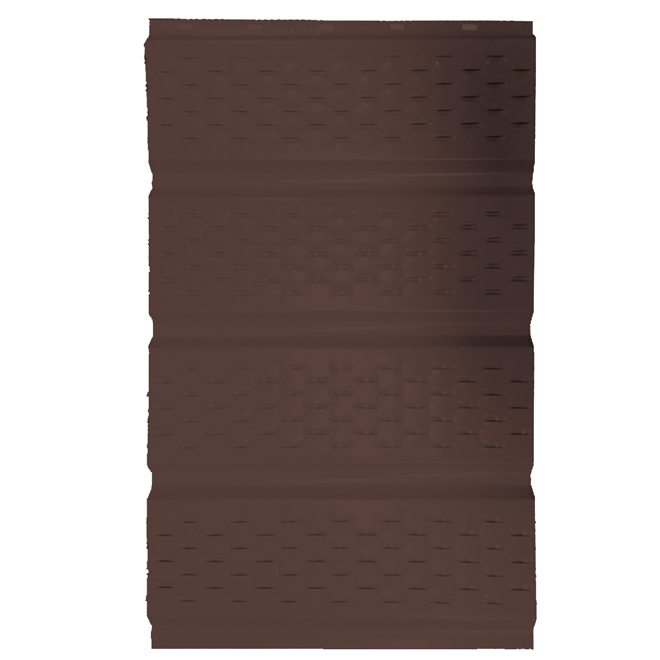 Kaycan Aluminum Vented Soffit Quad 4 - 16-in x 12-ft - Chocolate Brown ...