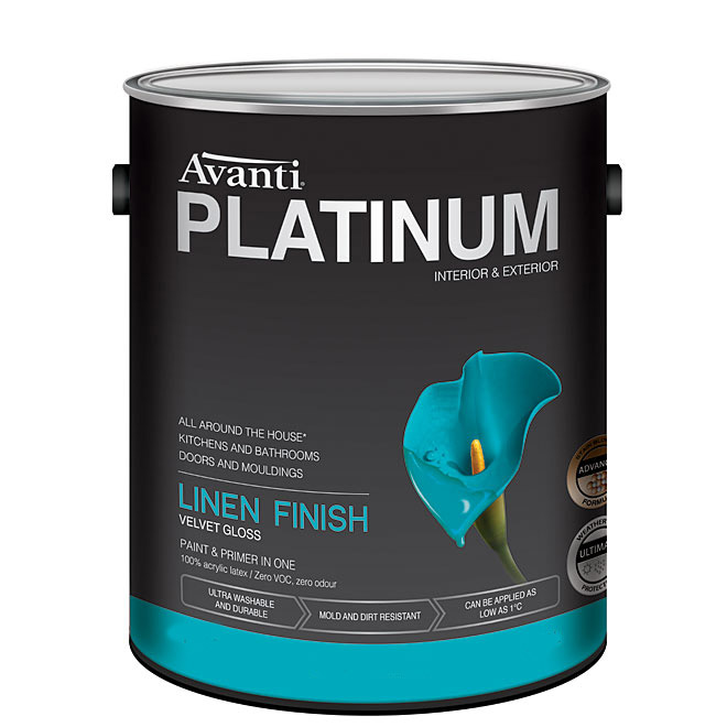 Avanti Platinum Paint and Primer - Interior and Exterior - Linen Finish ...