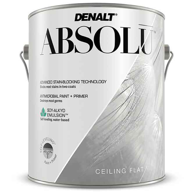 Denalt Absolu Interior Alkyd Emulsion Paint - Flat Ceiling - White - 3. ...