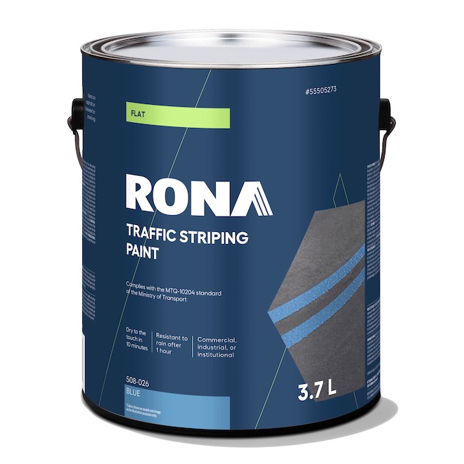 RONA 3.7 L Ready Mix Acrylic Traffic Stripping Paint - Matte Blue 508 ...