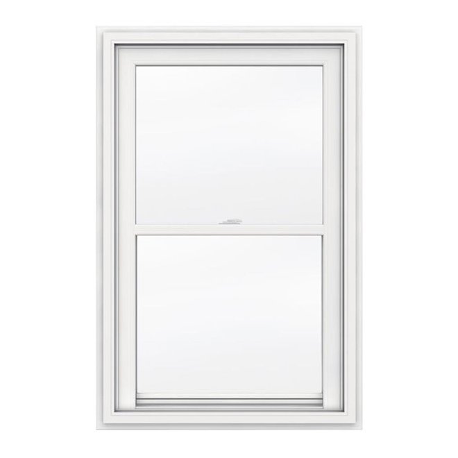 JELD-WEN 30-in x 48-in Low-E Double Pane Single Hung Vinyl Window ...