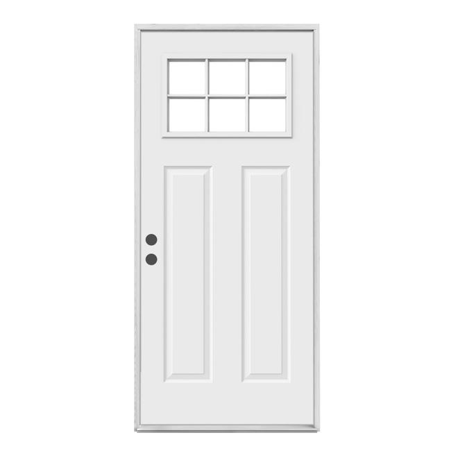 Porte d'entrée en acier à ouverture vers l'intérieur ReliaBilt ...