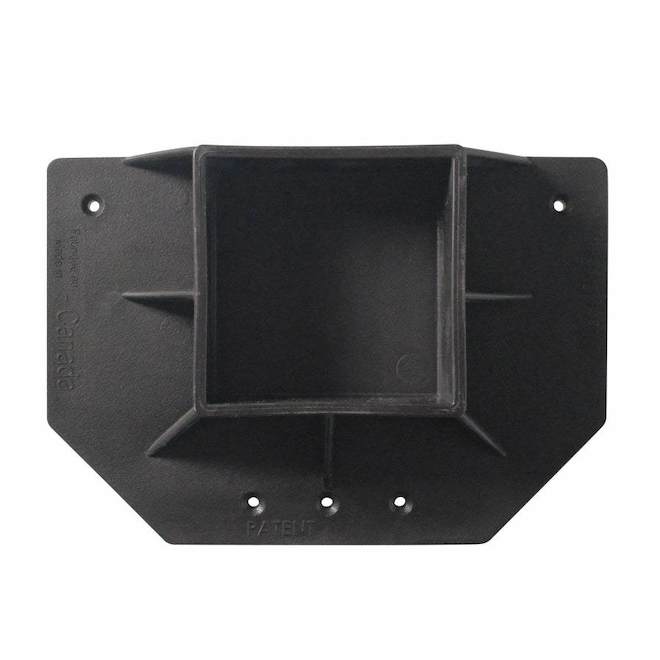 Mecadeck T-Shaped Deck Block for Deck Posts 9 x 6,25 x 3-in - Black 4 ...