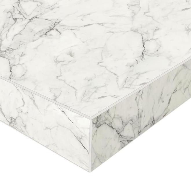 BL STRETTA Stretta Square Worktop, 25" x 73", White Marble 6020225731 ...