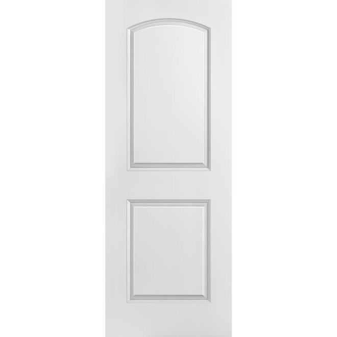 METRIE 28-in x 80-in Primed 2-Panel Arch Smooth Roman Interior Slab ...