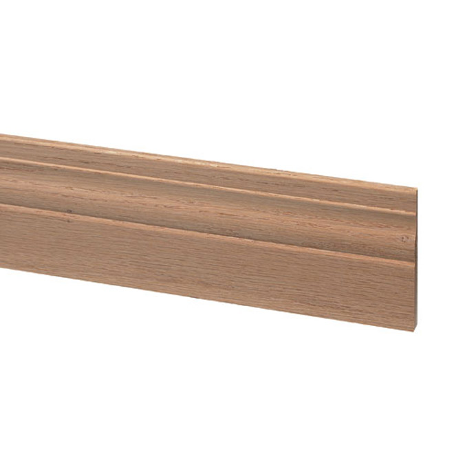 Metrie Baseboard Moulding - Natural Finish - Red Oak - 3/8-in T x 3 1/4 ...