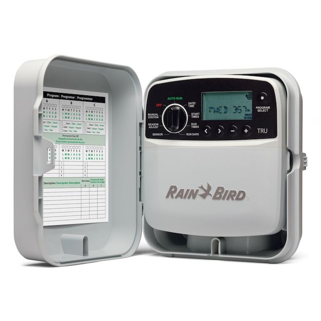 Minuterie d'irrigation Rain Bird intérieur extérieur 8 zones TRU8O | RONA