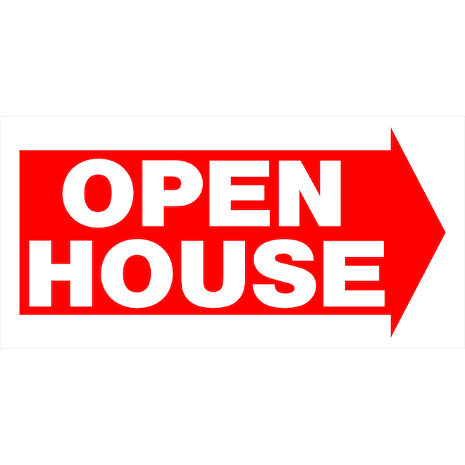 HILLMAN 12-in x 24-in Open House Sign 842234 | RONA