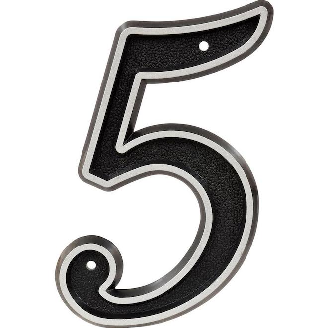 HILLMAN SIGN CENTER Hillman 6-in Black and Silver Reflective House ...