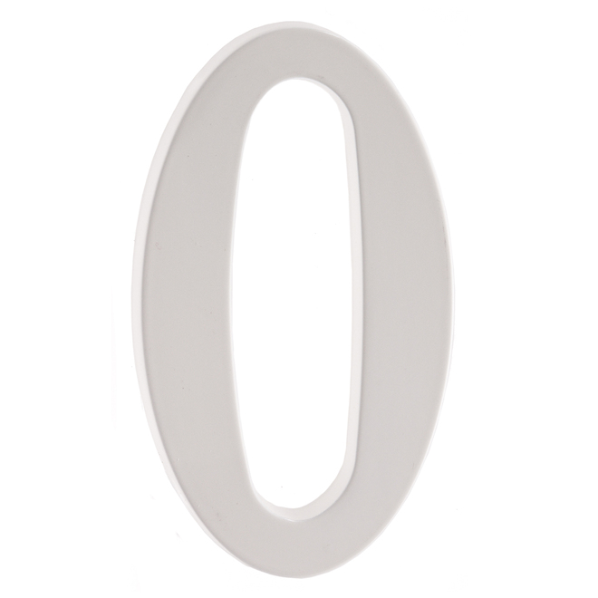 Hillman 5-in Number 0 Sign - White - 1 piece 866650 | RONA