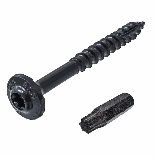 GRK RSS Structural Screw with Drive Tip in Black Steel 3/8 x 6-in with ...