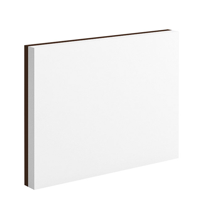 Ebsu Reversible Melamine Toe Kick - Chocolate and White - 48-in x 4.3 ...