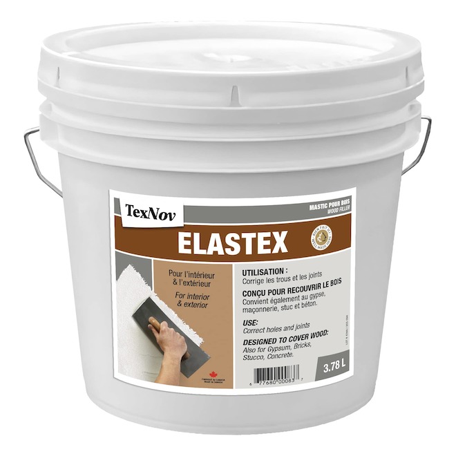 Mastic pour bois Elastex TexNov 100 % acrylique pour l'intérieur et l ...