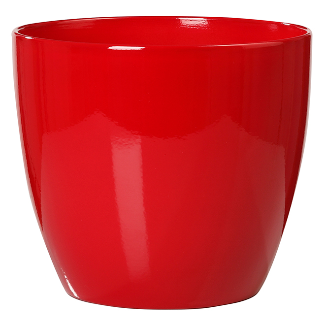 SCHEURICH Ceramic Pot Cover - 6" - Red 43272 | RONA