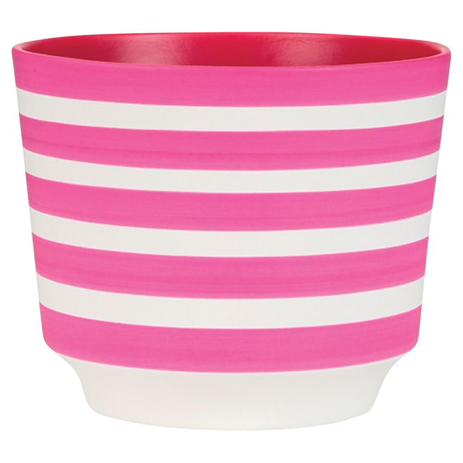SCHEURICH Cache-pot en céramique, 831, 5 1/2", rayures roses 57221 | RONA