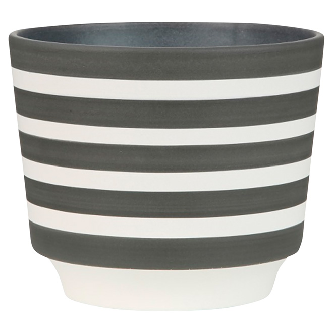 SCHEURICH Cache-pot en céramique, 831, 5 1/2", rayures grises 57215 | RONA